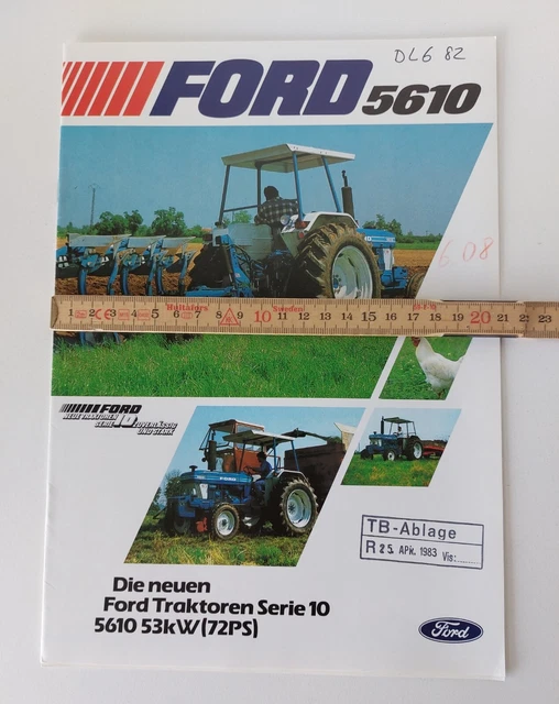 PROSPEKT TRAKTOR FORD 5610 Tracteur Brochure EUR 45,00 - PicClick DE