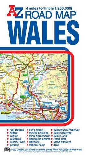WALES ROAD MAP (A-Z Road Map), Geographers A-Z Map Comp EUR 11,86 ...