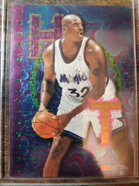 1995-96 NBA HOOPS Shaquille O'Neal Hot List insert en feuille #8 ...