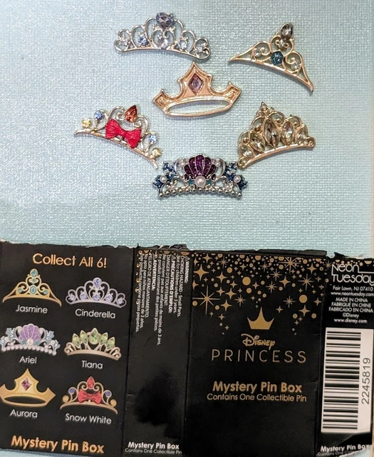 COMPLETE DISNEY PRINCESS Crown Pin Collection From Mystery Boxes £23.63 ...