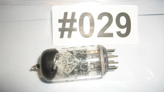 RÖHRE ECC81 TUBE Telefunken No. 057 Code: Bca08 gut geprüft Funke W19 ...