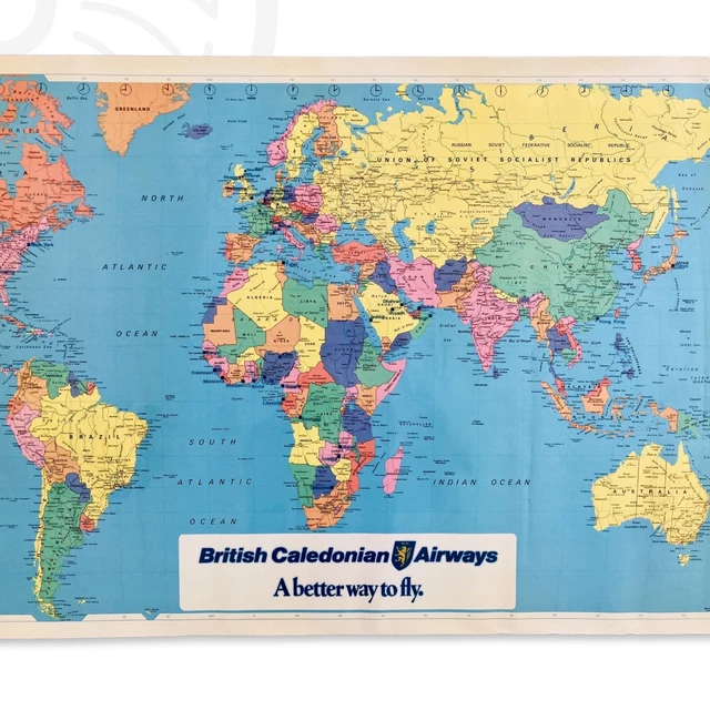 VINTAGE ROUTE POSTER - British Caledonian Airways ‘A better way to fly ...
