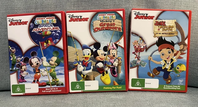 DISNEY JUNIOR 3X DVD collection Mickey Mouse Clubhouse Jake Neverland ...