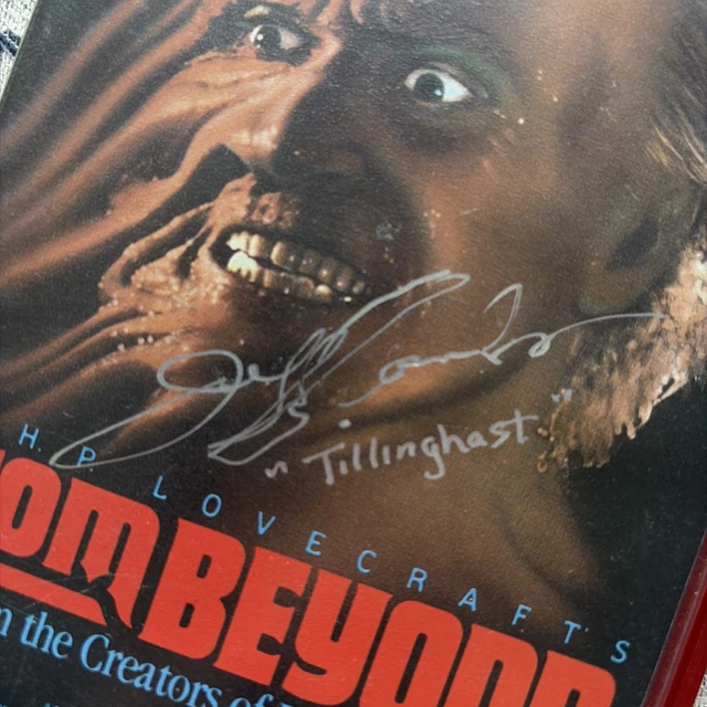 FROM BEYOND SIGNED by Jeffrey Combs 1986 VESTRON VIDEO, SCI-FI HORROR ...