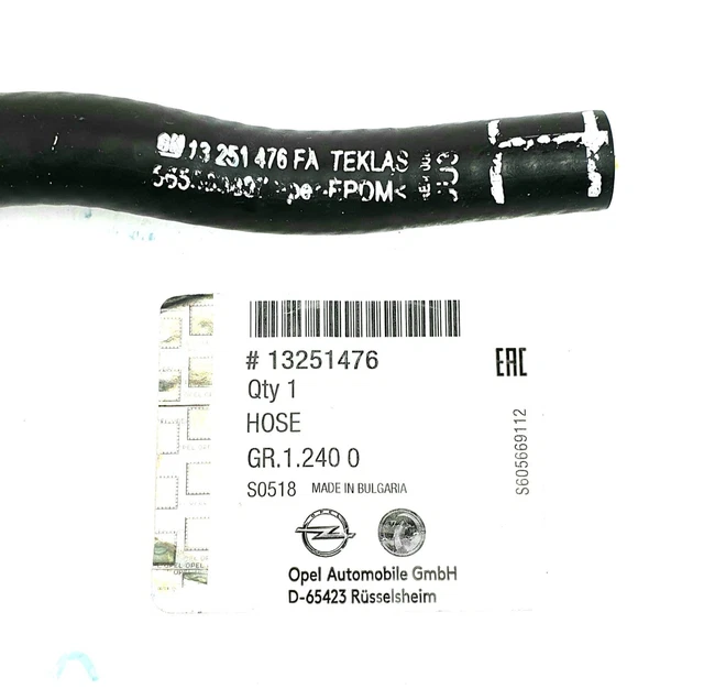 ORIGINAL OPEL GM hose degassing Astra J, Zafira C - 1.6i - 13251476 £20 ...