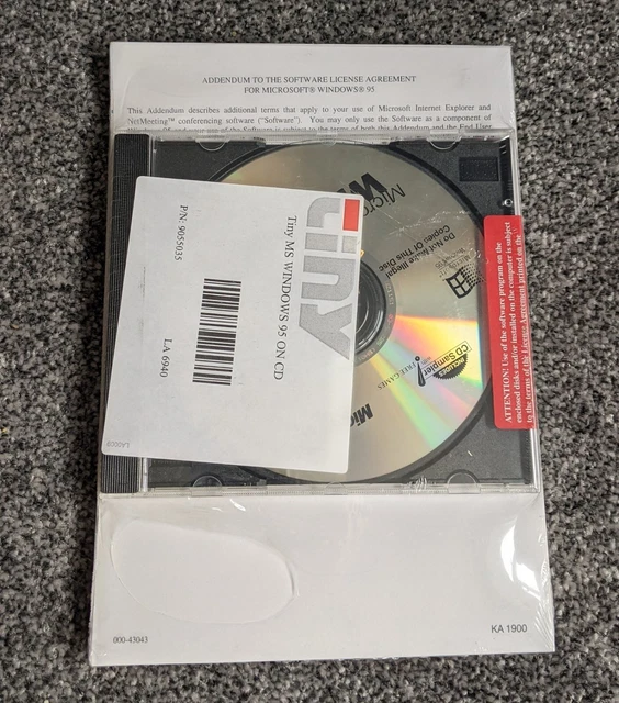 MICROSOFT WINDOWS 95 OEM CD-ROM, manual & certificate £9.99 - PicClick UK