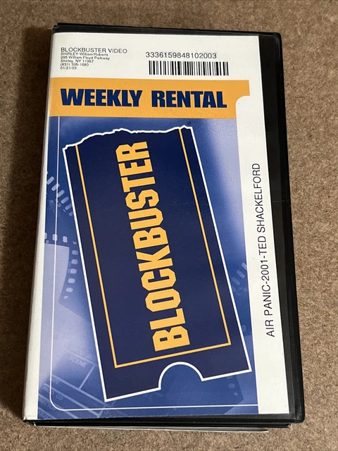 RARE BLOCKBUSTER VIDEO VHS Clamshell Air Panic Rental Case Tape ...