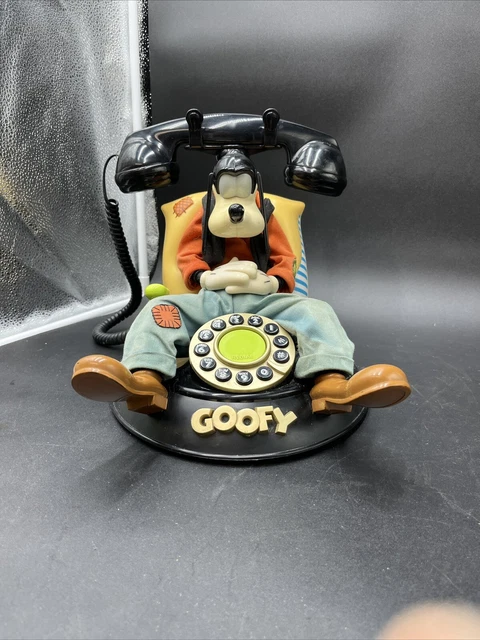 DISNEY TELEMANIA GOOFY Animated Talking Landline Corded Telephone Phone ...