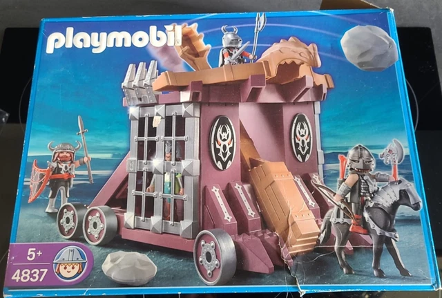 PLAYMOBIL RITTER KATAPULT Schleuder Gefangenzelle Knights 4837 in OVP ...