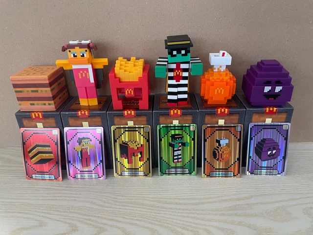 6 X MCDONALDS Minecraft Movie Happy Meal Adult Toys Collectibles FULL ...