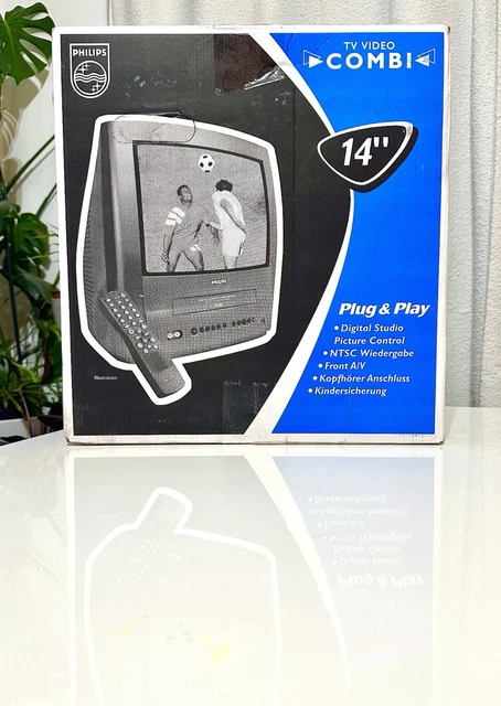 PHILIPS 14” CRT TV VHS Combo 14PVI 11/07 Brand New, Sealed, Rare Retro TV £432.02 - PicClick UK