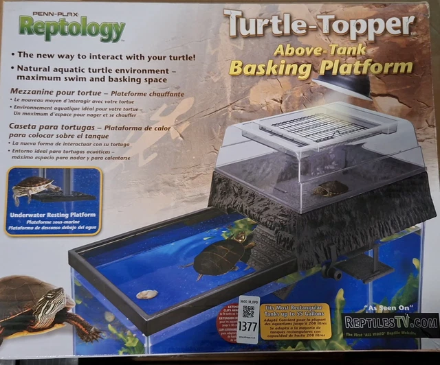 REPTOLOGY TURTLE TOPPER Above-Tank Basking Platform Ramp for Aquatic ...