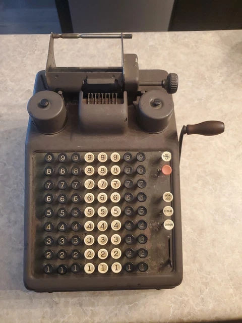 VINTAGE BURROUGHS ADDING Machine Company Vintage Antique Mathematics ...