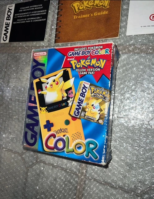 NINTENDO GAME BOY Color Pokemon Yellow Edition Handheld System BOX ...