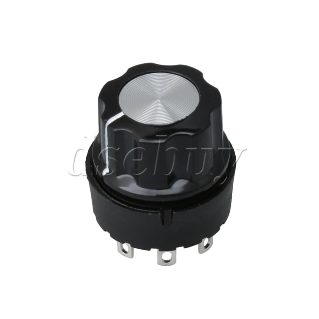 4 POSITIONS 3 Ways Selector Rotary Switch w/Knob for Juicer Power Under ...