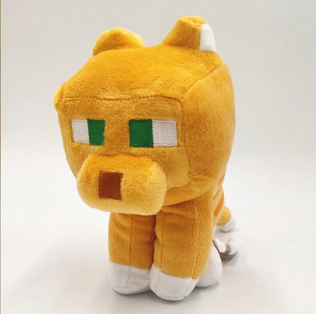 18CM YELLOW CAT Minecraft Plush Toys Stuffed Animal Doll Soft Plush Toy ...