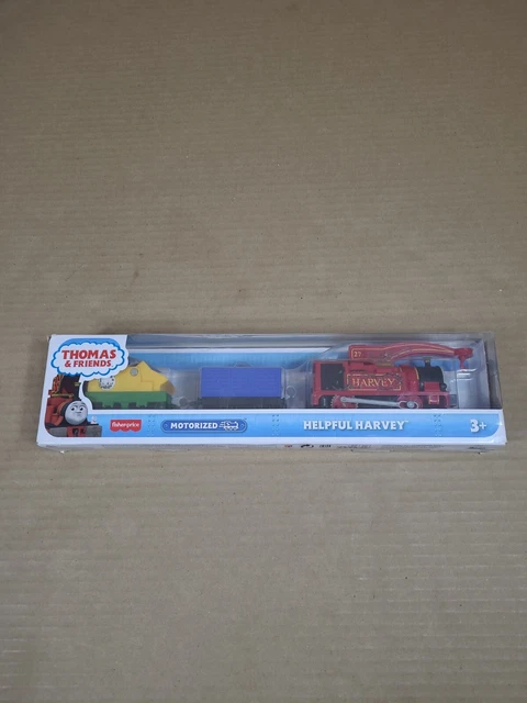 THOMAS AND FRIENDS Trackmaster Helpful Harvey Motorized Engine Train ...