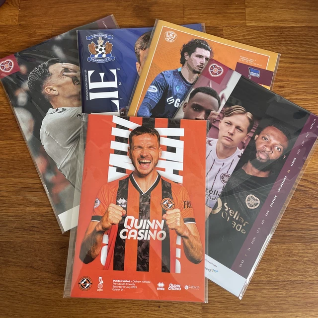 5 SCOTTISH FOOTBALL Programmes Season 25/26 Friendlies, Premier Sports ...