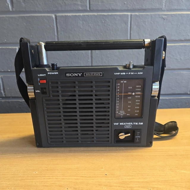 VINTAGE SONY TFM-8100WA Solid-State FM AM VHF Portable Marine Radio ...