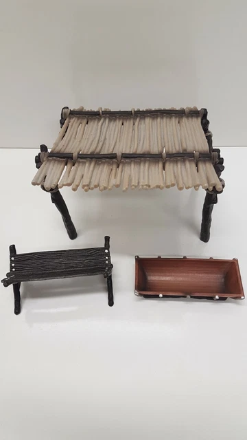 SCHLEICH 42014 FUTTERSTAND Unterstand Futterstelle für Pferde Pferd ...