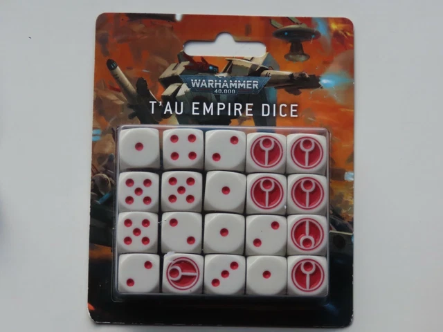 GAMES WORKSHOP WARHAMMER 40k Tau Empire Dice 2022 BNIB New WH40K White ...