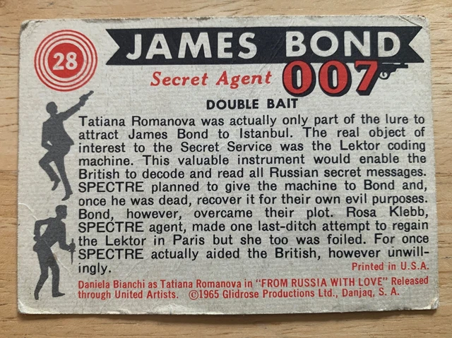 1965 GLIDROSE JAMES Bond 007 Secret Agent Double Bait #28 $4.74 ...