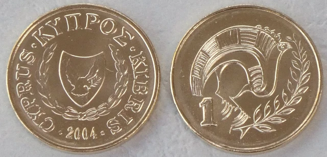 CHYPRE/CYPRUS 1 CENT Pièce de Monnaie 2004 Oiseau p53.3 splendide EUR 2 ...