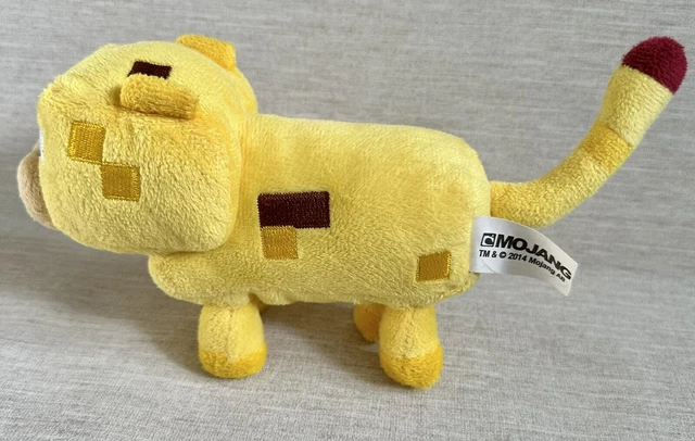MINECRAFT YELLOW CAT Ocelot Plush Soft Toy Mojang 2014 7.5” Official ...