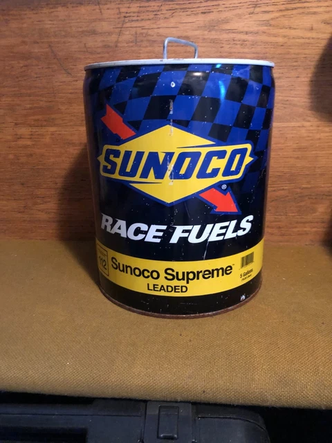 SUNOCO RACING FUEL Empty 5 Gallon Can Nascar Man Cave Bar Garage Decor ...