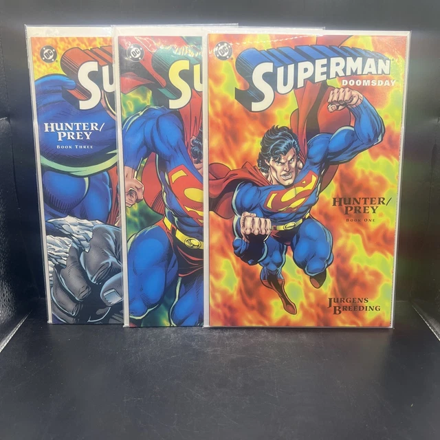 SUPERMAN/DOOMSDAY: HUNTER/PREY #1-3 1994, DC Comics Complete Set (B63 ...