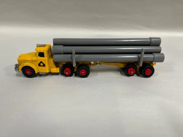 VINTAGE MATCHBOX KING Size No. K-10-19 Pipe Hauler Trailers Toy Truck ...