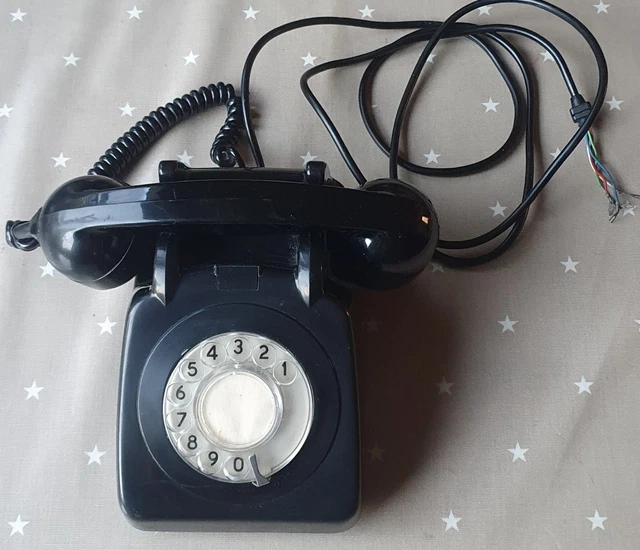 VINTAGE ROTARY DIAL Phone / Black / Unconverted £21.50 - PicClick UK
