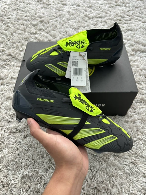 ADIDAS PREDATOR ELITE FT FG Merky FC Core limone nero-bianco lucido UK8 ...