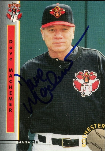 1999 ROCHESTER RED Wings DAVE MACHMER carte signée autographe AUTO ...