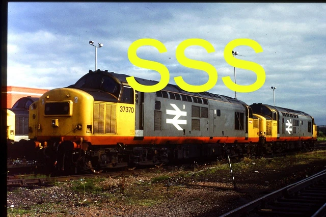 UK RAILWAYS 35MM COLOUR SLIDE(E6) CLASS 37: 37370 at MOTHERWELL DEPOT ...