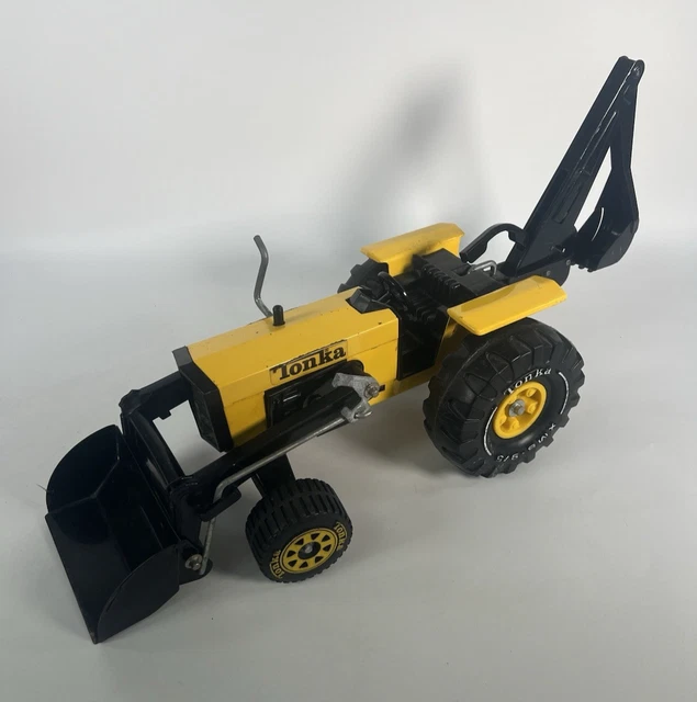 VINTAGE TONKA MIGHTY Backhoe Tractor Digger XMB-975 Steel 1970-80s Toy ...