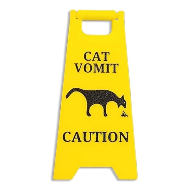 VOMIT SIGN,4 INCH Vomit Wet Floor Sign, Vomit Warning Sign Decoration ...