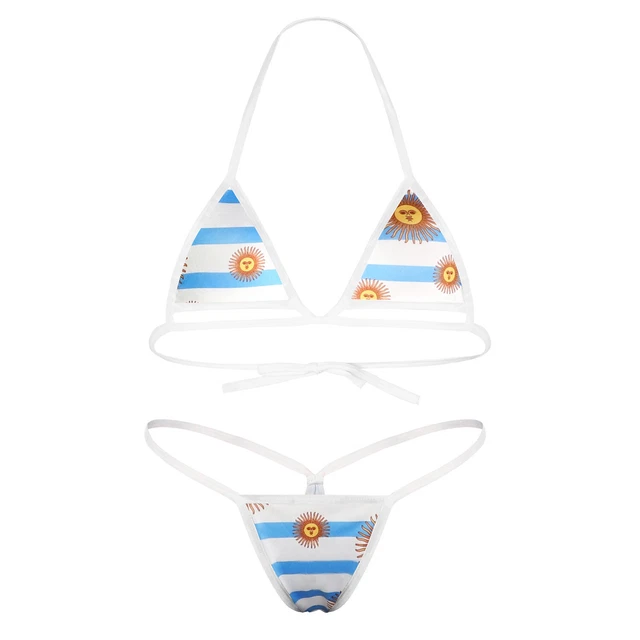 WOMENS SEXY BIKINI Set Micro Thong Mini G-string Bathing Suit Argentina ...