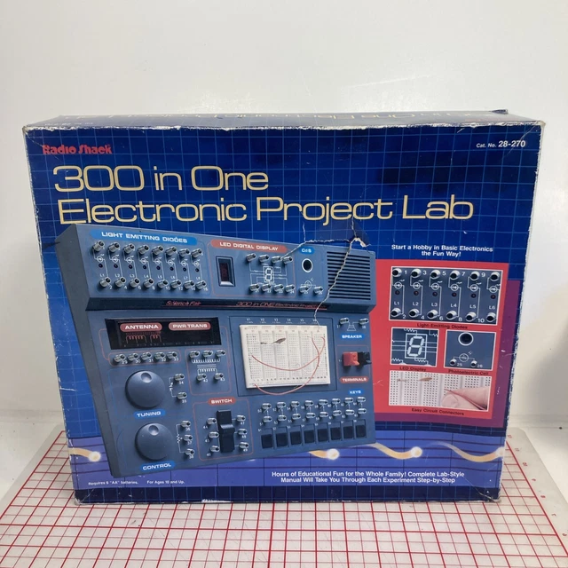 ELECTRONIC PROJECT LAB 300 In One Kit Radio Shack Science Fair B15 $49. ...