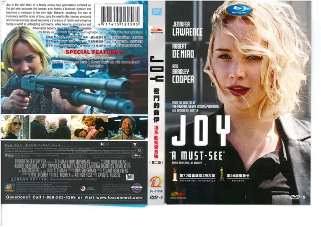 JOY, JENNIFER LAWRENCE, Robert de Niro, Bradley Cooper, Film BLU RAY ...