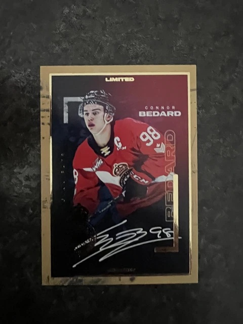 CONNOR BEDARD GOLD limited edition Regina pats signed card $400.00 ...