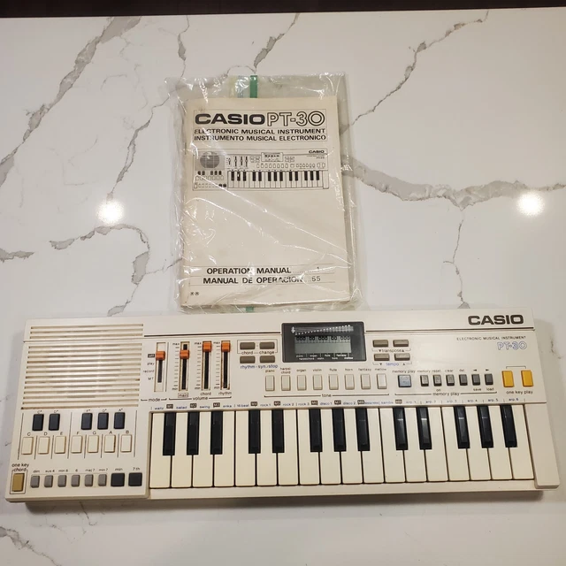 CASIO PT-30 ELECTRONIC Musical Instrument Mini Piano Keyboard Rare Read ...