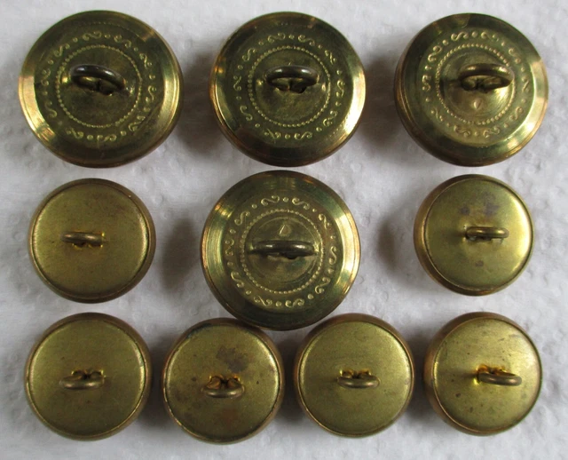 SET 10X WW2 British Army:"ROYAL ENGINEERS BRASS BUTTONS" (24mm-18mm ...
