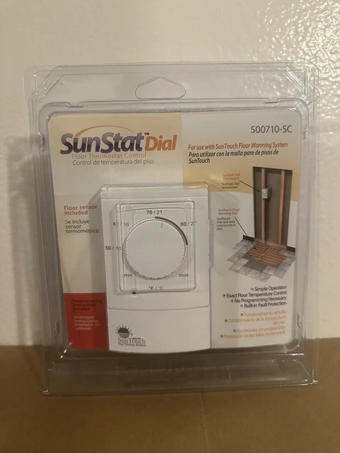 SUNTOUCH SUNSTAT DIAL Floor Thermostat Control 500710C-SC White NEW ...