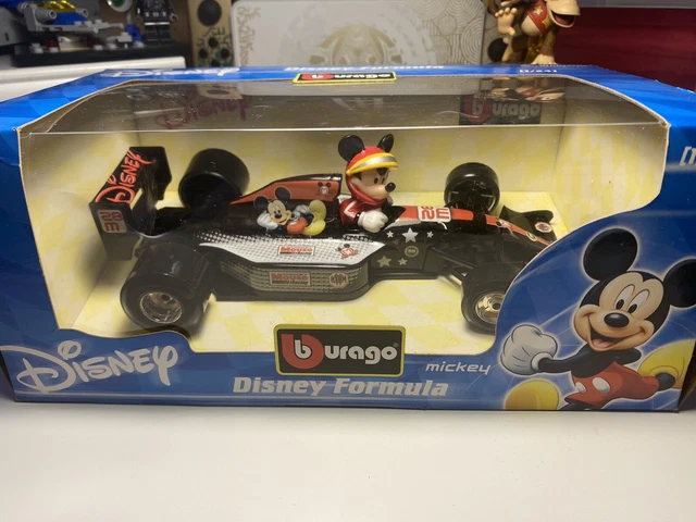 DISNEY FORMULA MICKEY MOUSE Racing Car Burago 1/24 Scale New £29.95 ...
