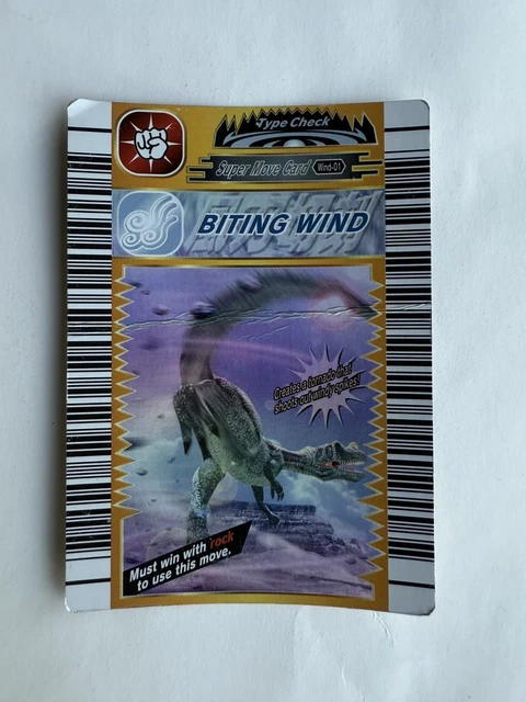 DINOSAUR KING CARD - Biting Wind - Super Move Card £7.58 - PicClick UK