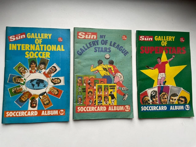 THE SUN SOCCER cards 1979 - 3 X Albums But NO Stickers - Excellent ...