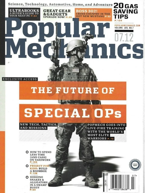 POPULAR MECHANICS MAGAZINE Special Ops Future 20 Gas Saving Tips ...
