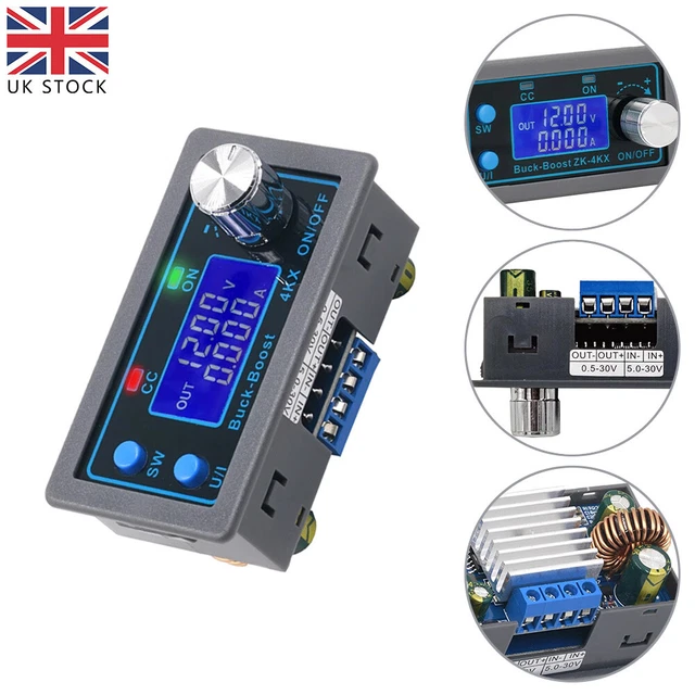 0.5-30V ADJUSTABLE DC-DC Buck Boost Converter CC CV Output Power Supply ...