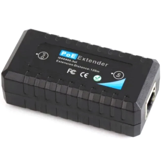 1 PORT 10/100M PoE Extender Range 120m IEEE802.3af For Ethernet IP ...
